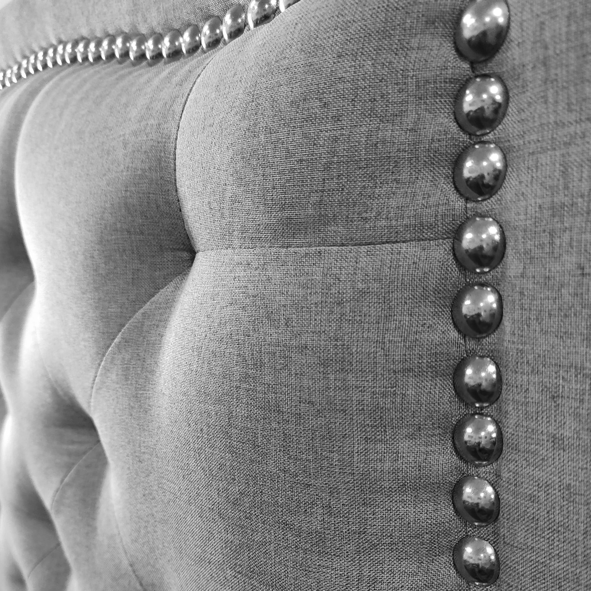 Cabecero Espaldar Capitoneado Gris Cama de 160 cm - Agaval