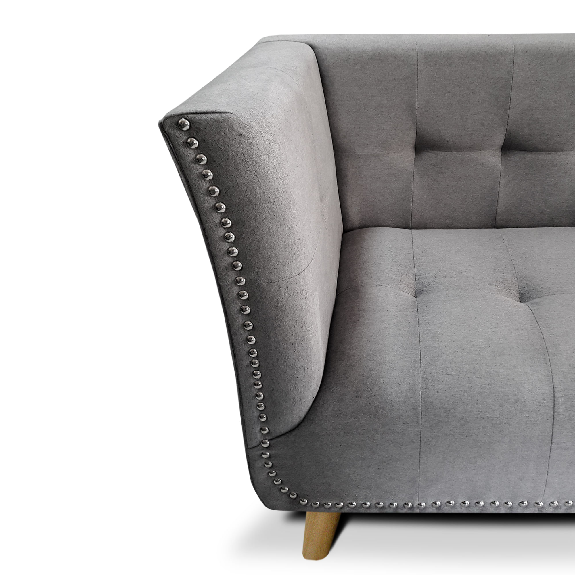 Sofa Homer 3 puestos en gris - Agaval