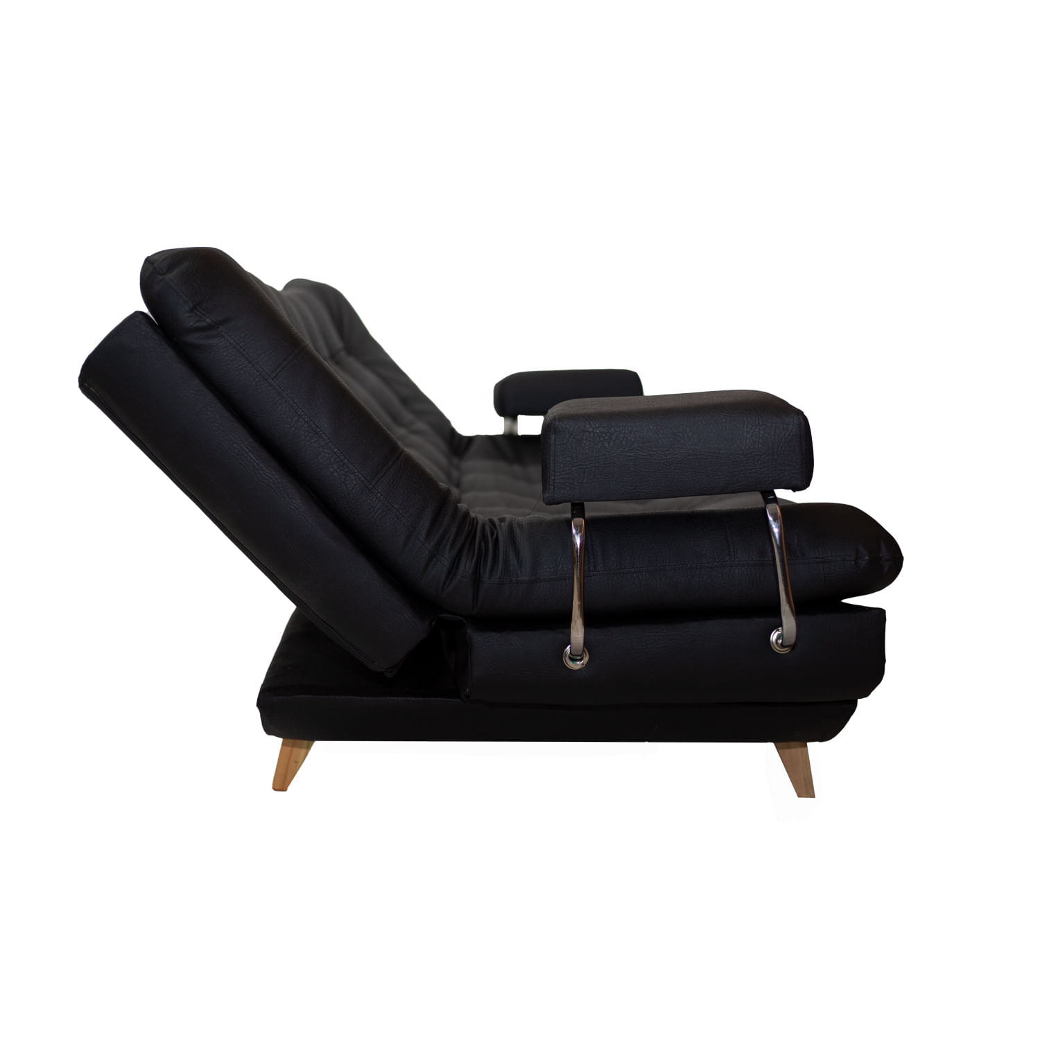 Sofá Cama E-madera Negro Sintético Maison - Agaval