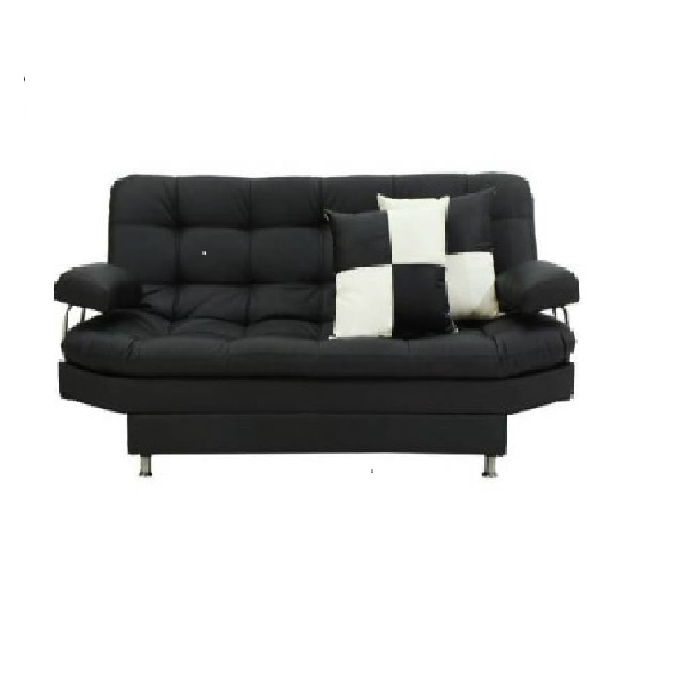 Sofá Cama E-madera Negro Sintético Grace - Agaval
