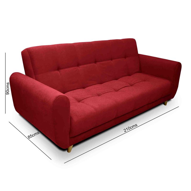 Sofacama Archer 3 Posiciones Rojo - Agaval