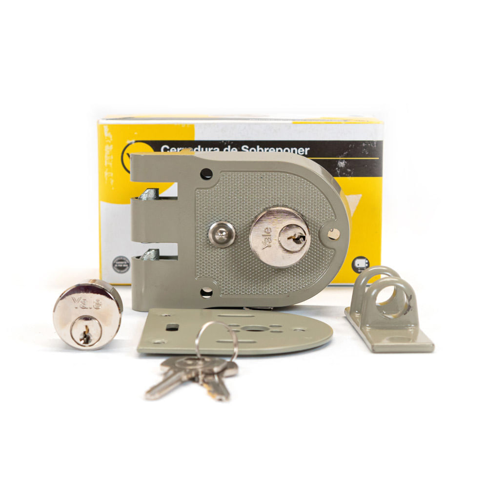 Cerradura de sobreponer con candado derecha Yale 396 - Agaval