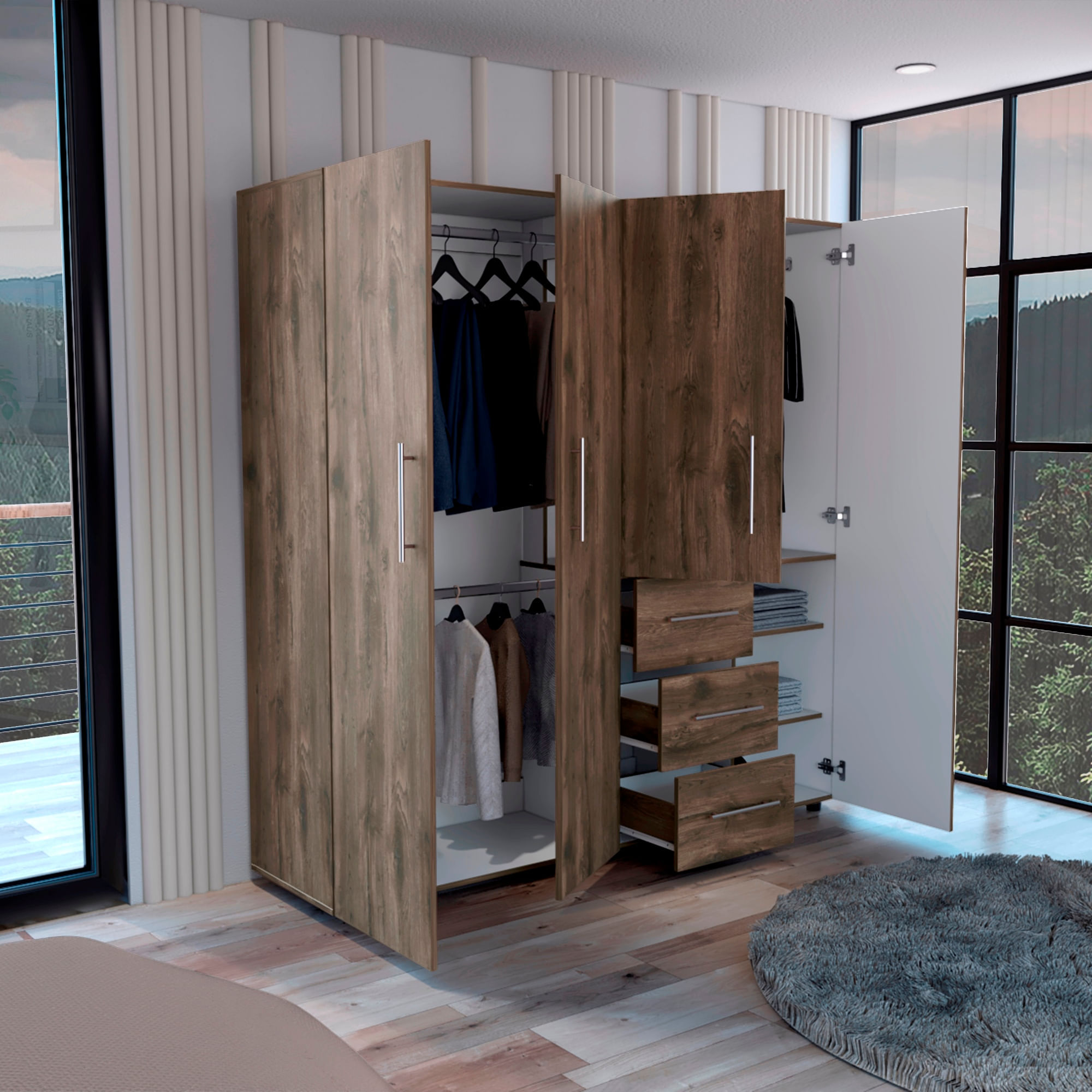 Closet Harlem ECO 184 X 181 X 50 RTA Bellota Blanco - Agaval