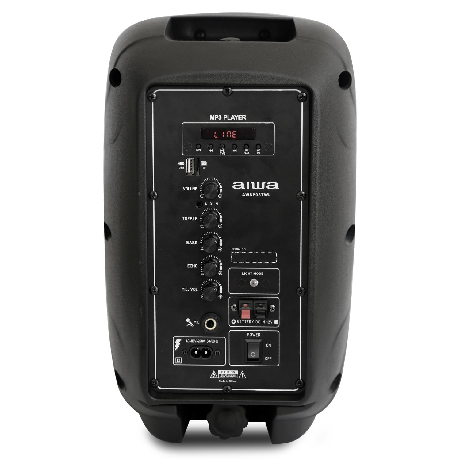 Parlante Bluetooth Aiwa Awsp08twl 8" 300w Pmpo Con Luz Led - Agaval