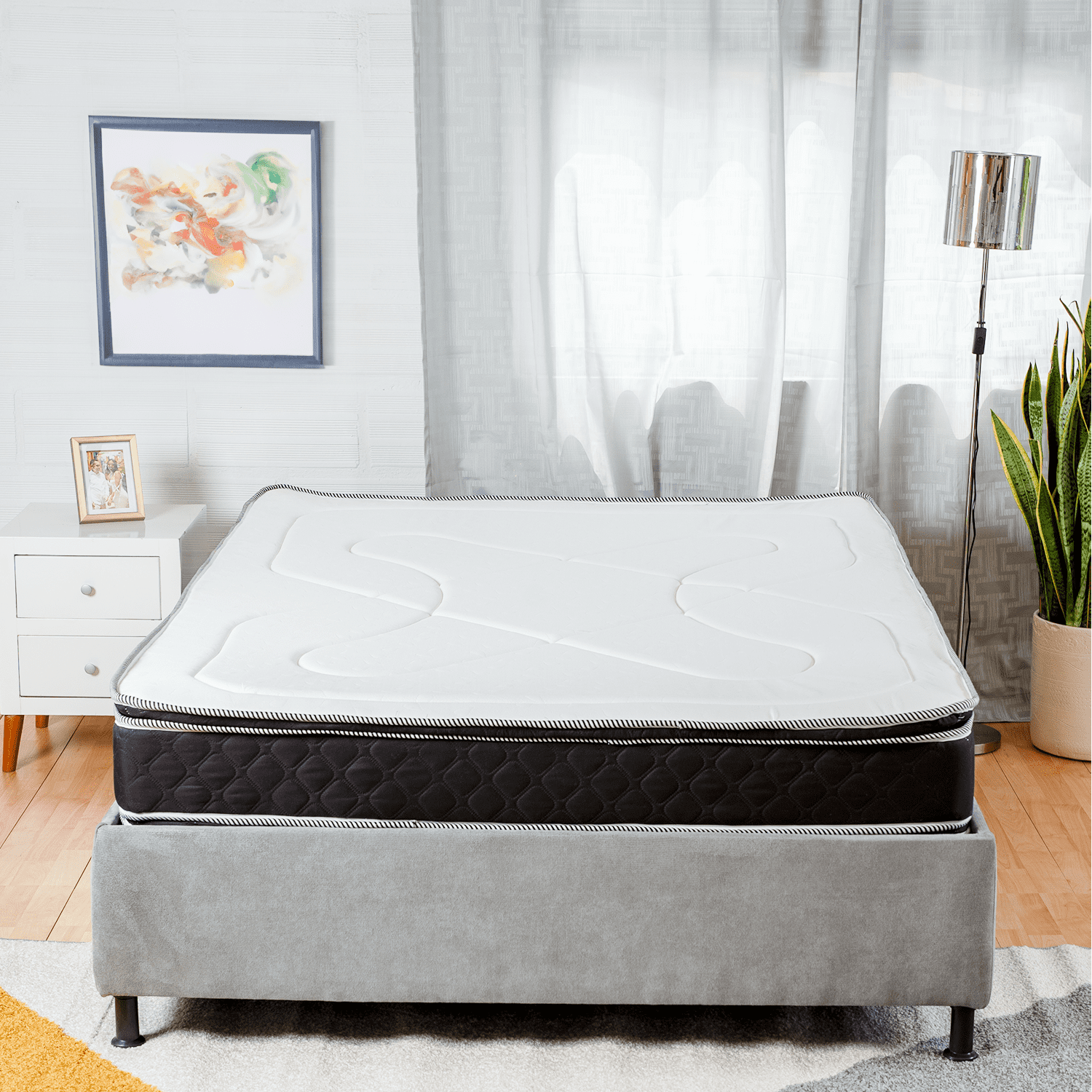 Colchon Doble + Basecama Toledo Doble Gris - Agaval Colchon Doble + Basecama Toledo Doble Gris - Agaval