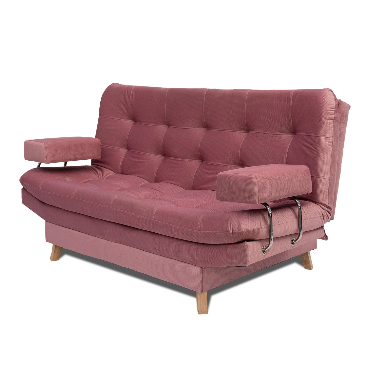 Sofá Cama Valencia Rosa 3 PTOS 180x84x85 - Agaval