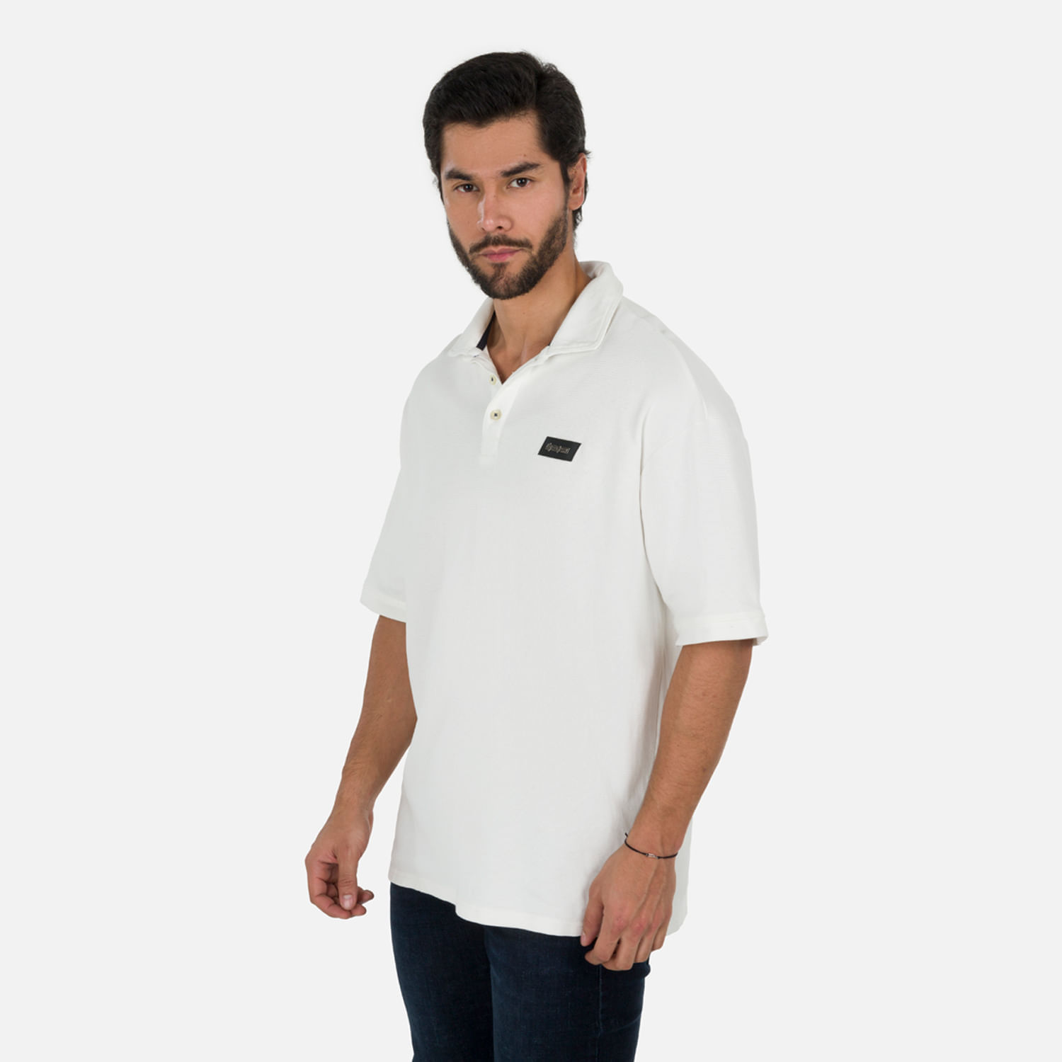 Polo Manga Corta Color Ivory Para Hombre - Agaval