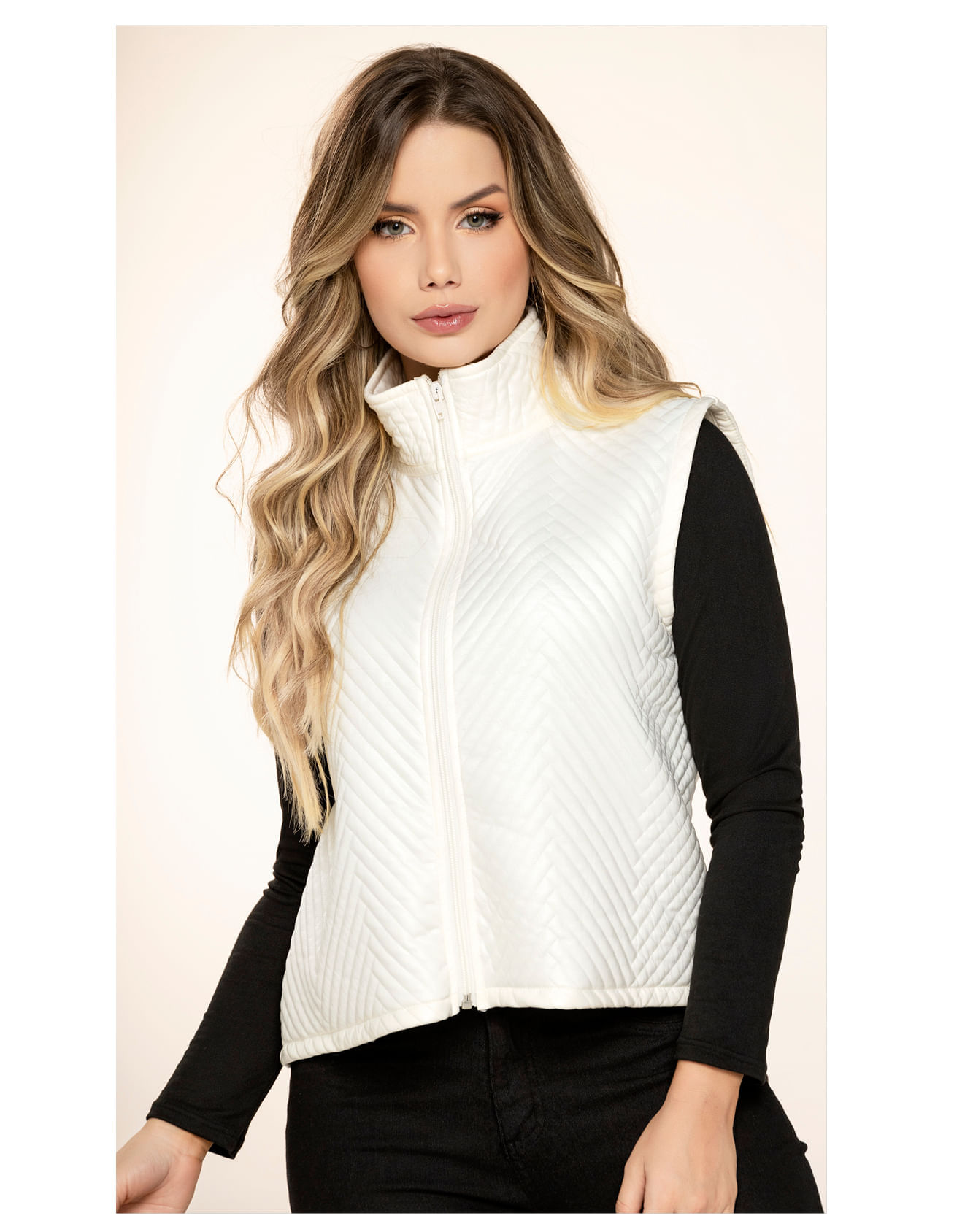 Chaleco Mujer Marfil Mp 4499 - Agaval