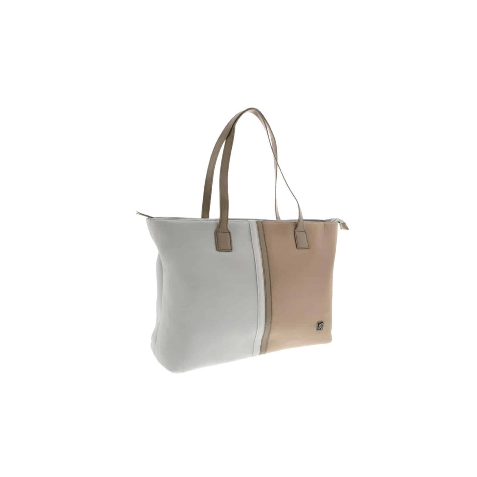 Bolso para portátil Klip Xtreme Poliéster 1200D beish con blanco - Agaval