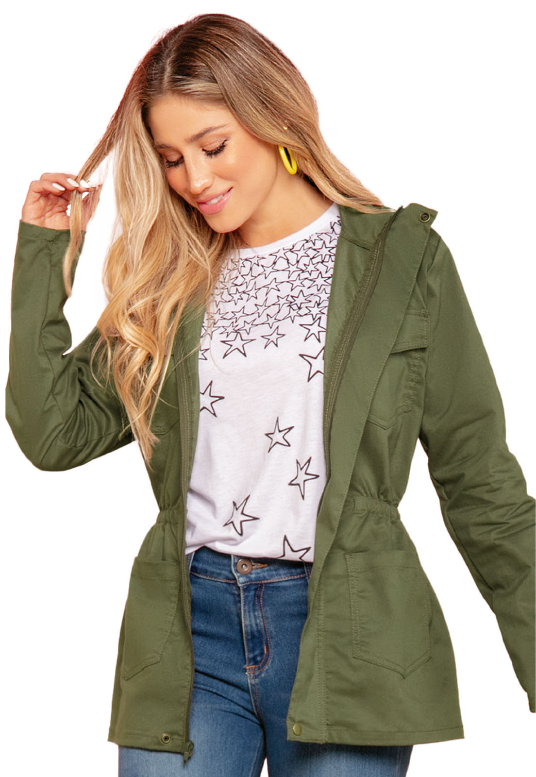 Chaqueta Mujer Verde Atypical 8166 - Agaval