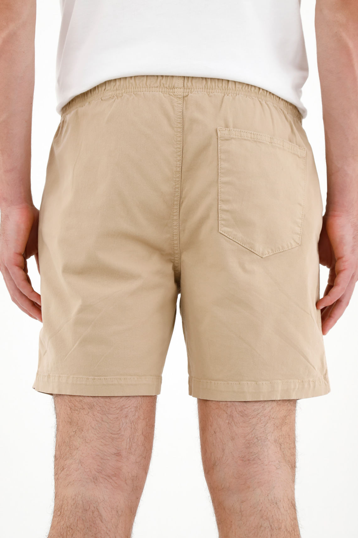 Bermuda Café Con Pretina Elástica Para Hombre Agaval