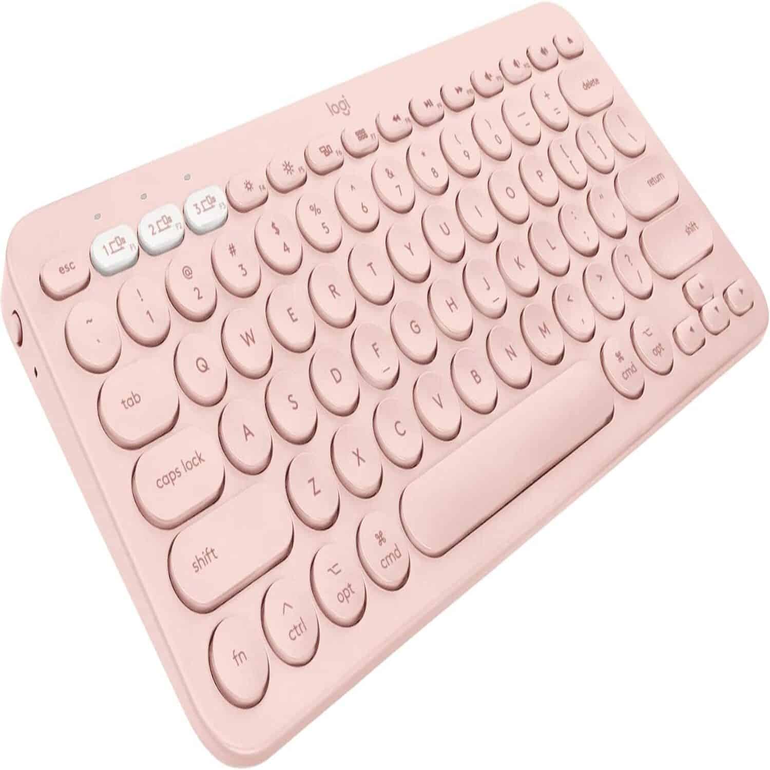 Teclado portatil K380 Logitech Bluetooth color rosa - Agaval