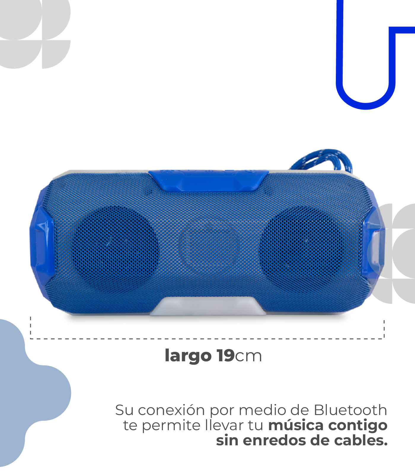 Parlante A006 Inalambrico Bluettoth Color Azul - Agaval