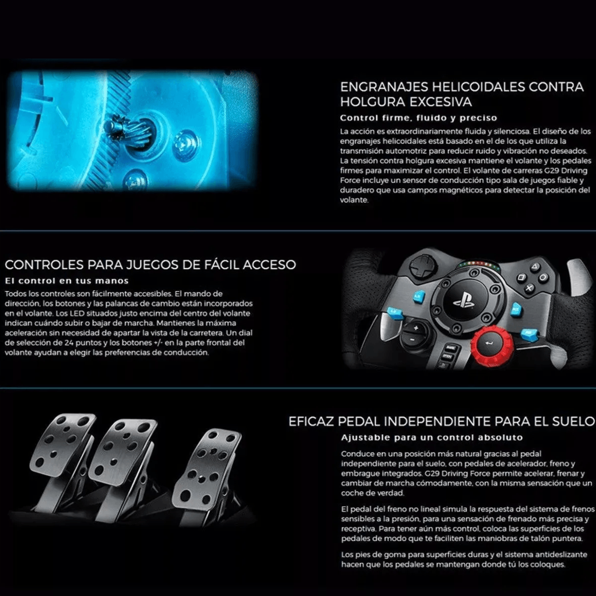 Timón de Carreras Logitech G29 + Palanca de Cambios Shifter - Agaval