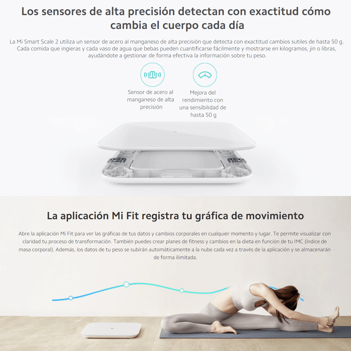 Báscula Smart Digital Con Bluetooth 5.0, Mi Xiaomi Scale 2 - Agaval
