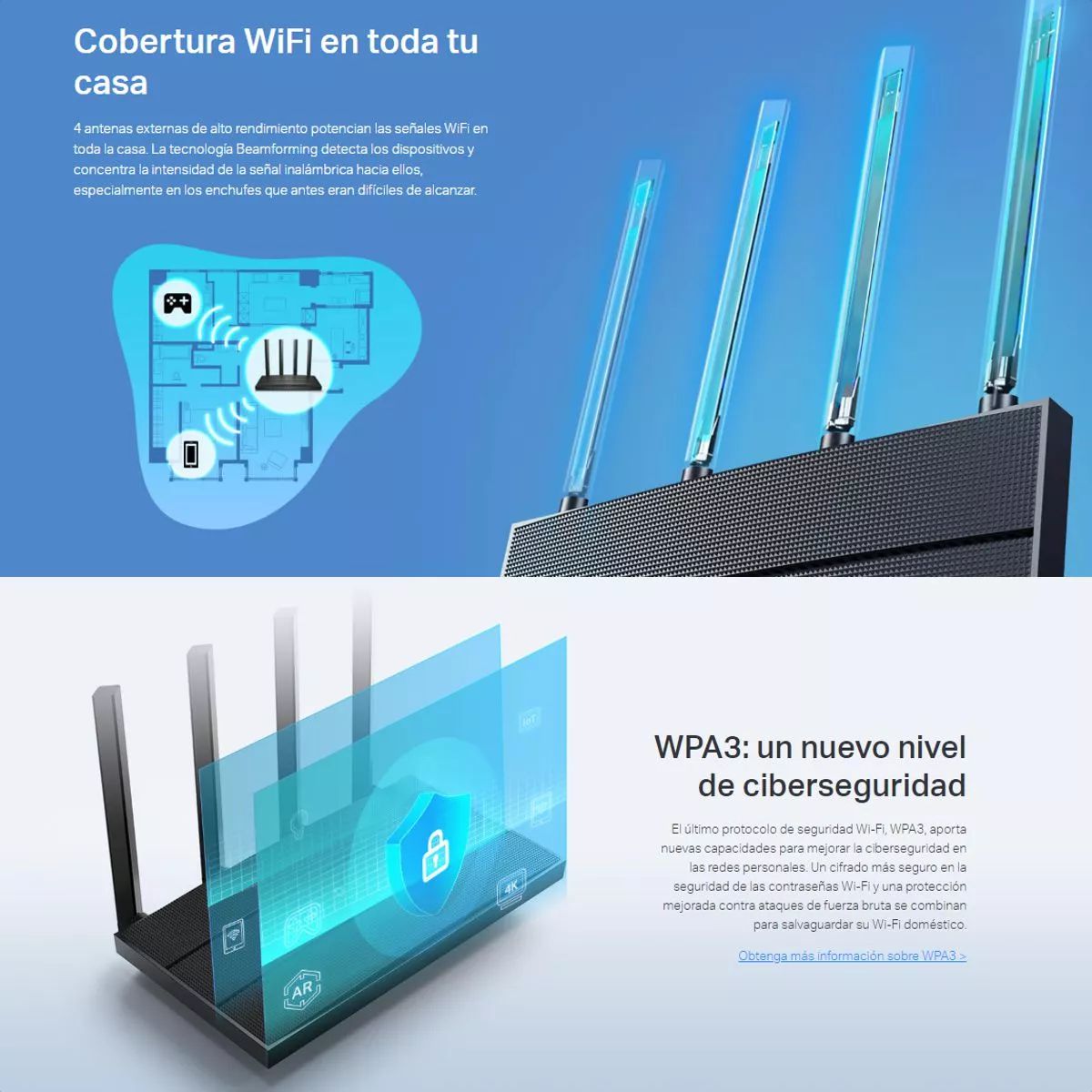 Router Gigabit Wifi 6 Dual Band AX1500, Tp-link Archer AX12 - Agaval