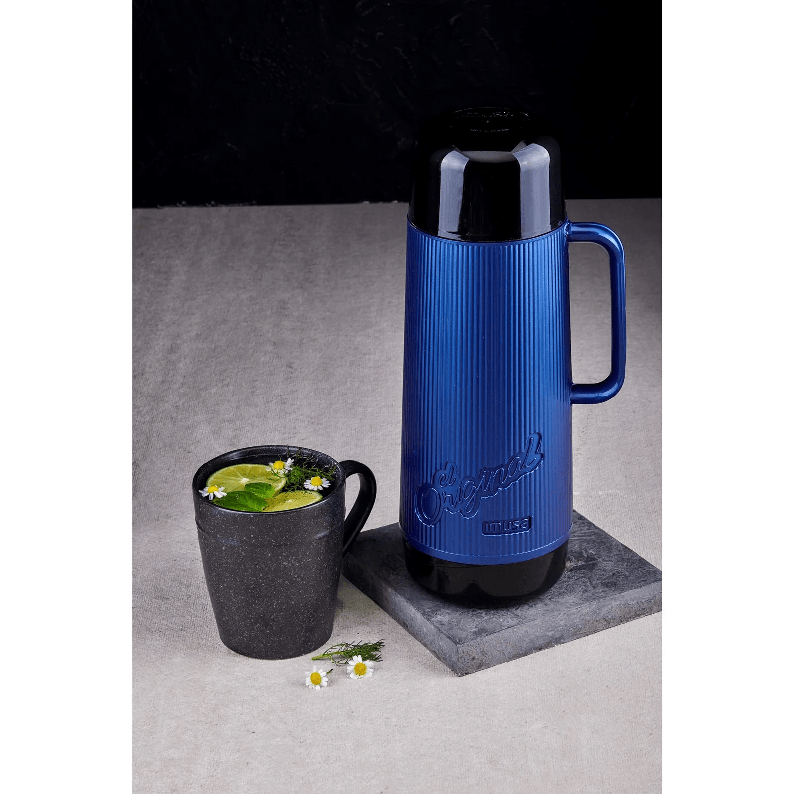 Termo Liso 1Lt Energy Azul - Agaval