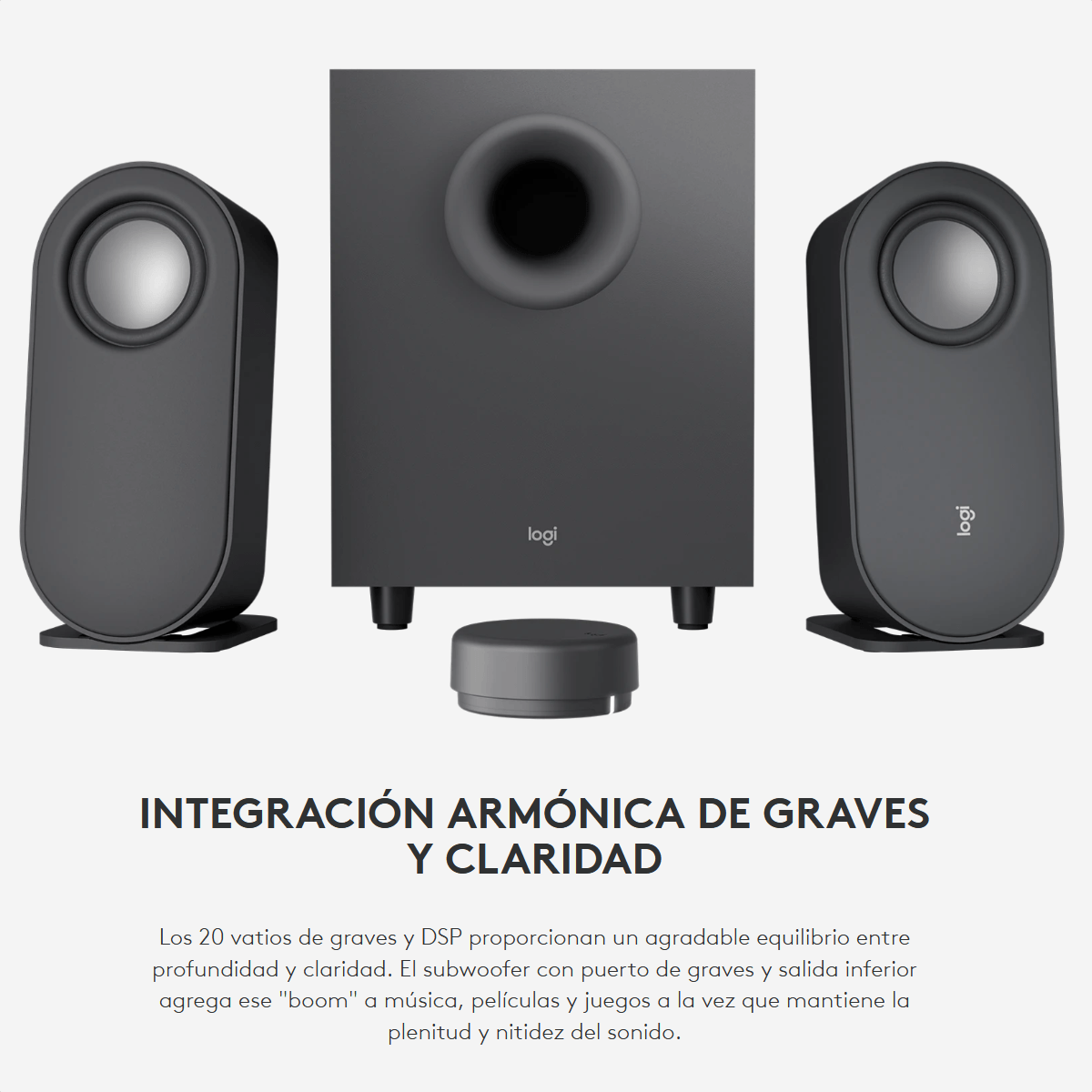 Parlantes 2.1 Bluetooth Logitech Z407 con Control Inalámbrico - Agaval