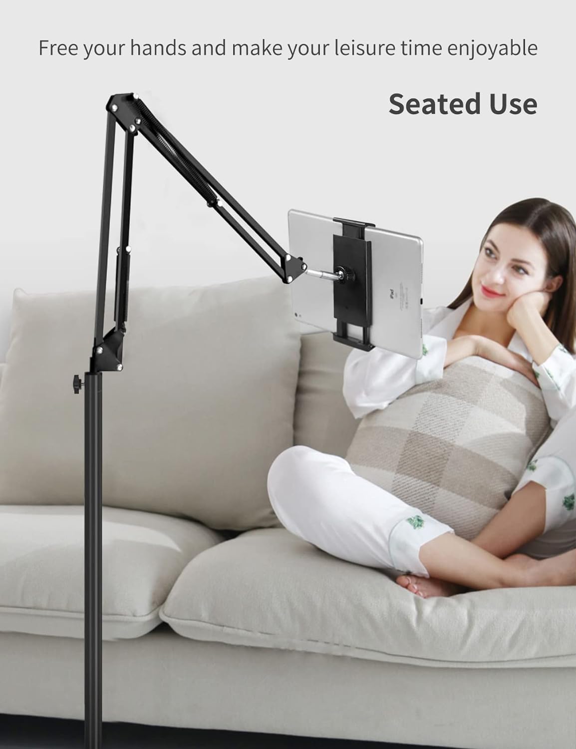 Soporte de suelo para tablet con base de doble peso, soporte para ...