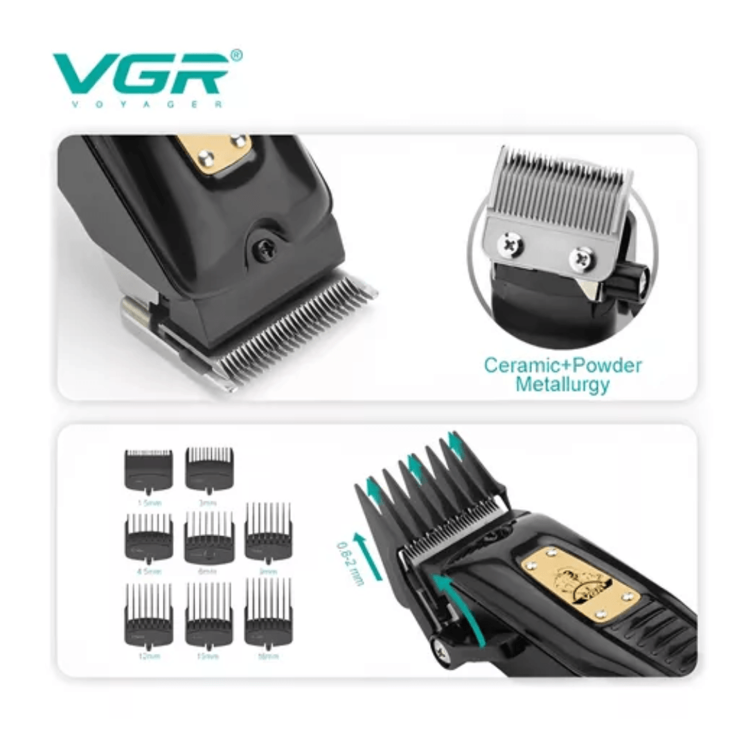 Maquina De Motilar Vgr V-651 Recargable con Base de carga y pantalla - Agaval