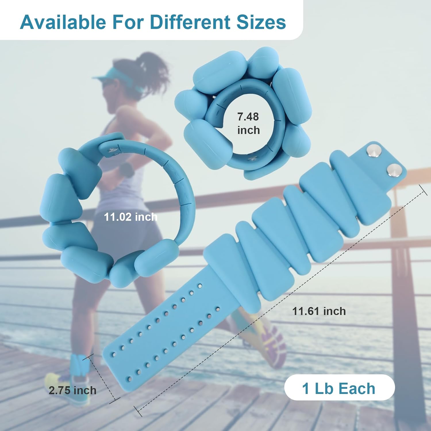 Prodigen Pesas de muñeca y tobillo para mujer, pesas de silicona para ...