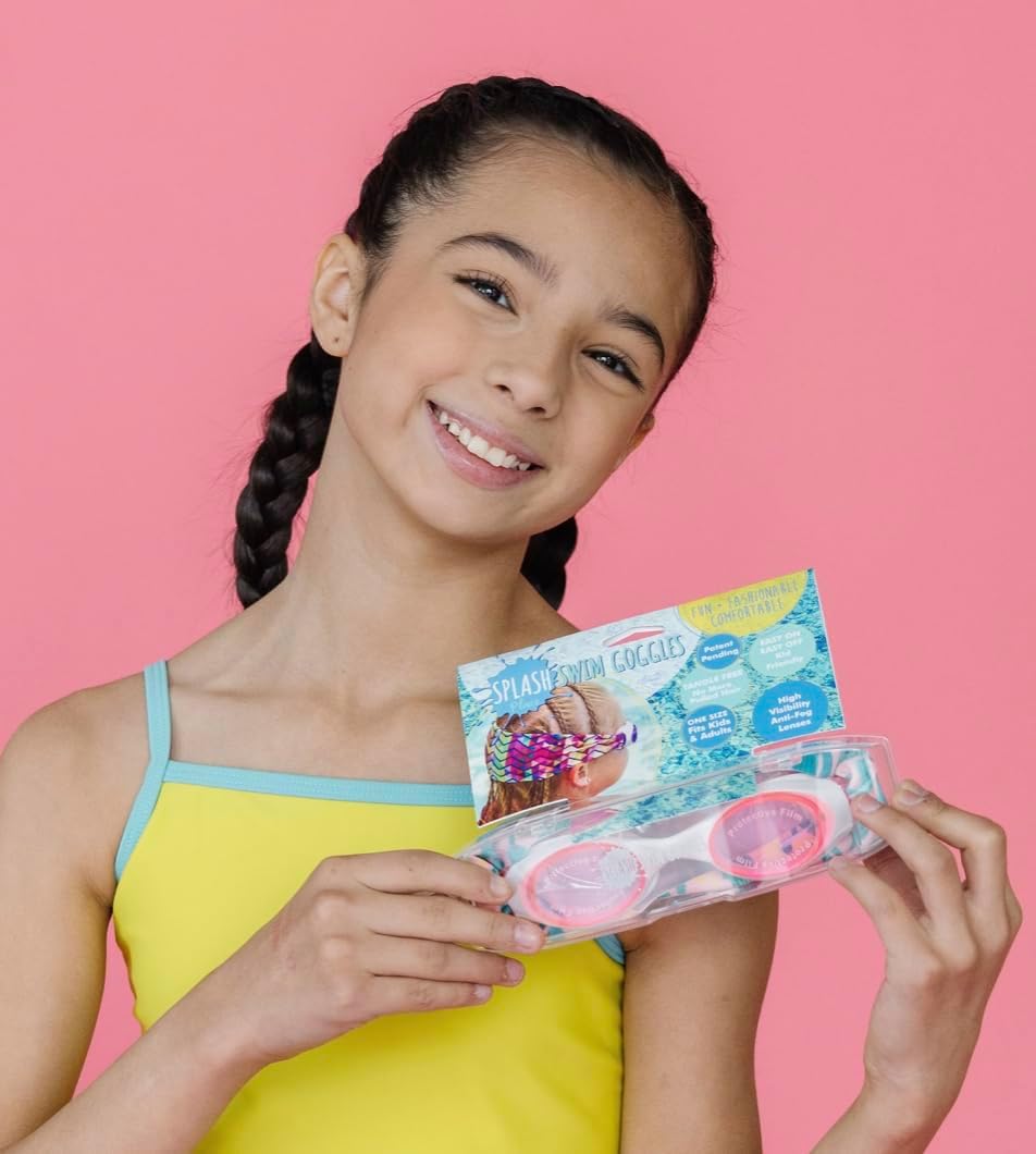Splash Place Gafas de natación con correa de tela, divertidas, modernas ...