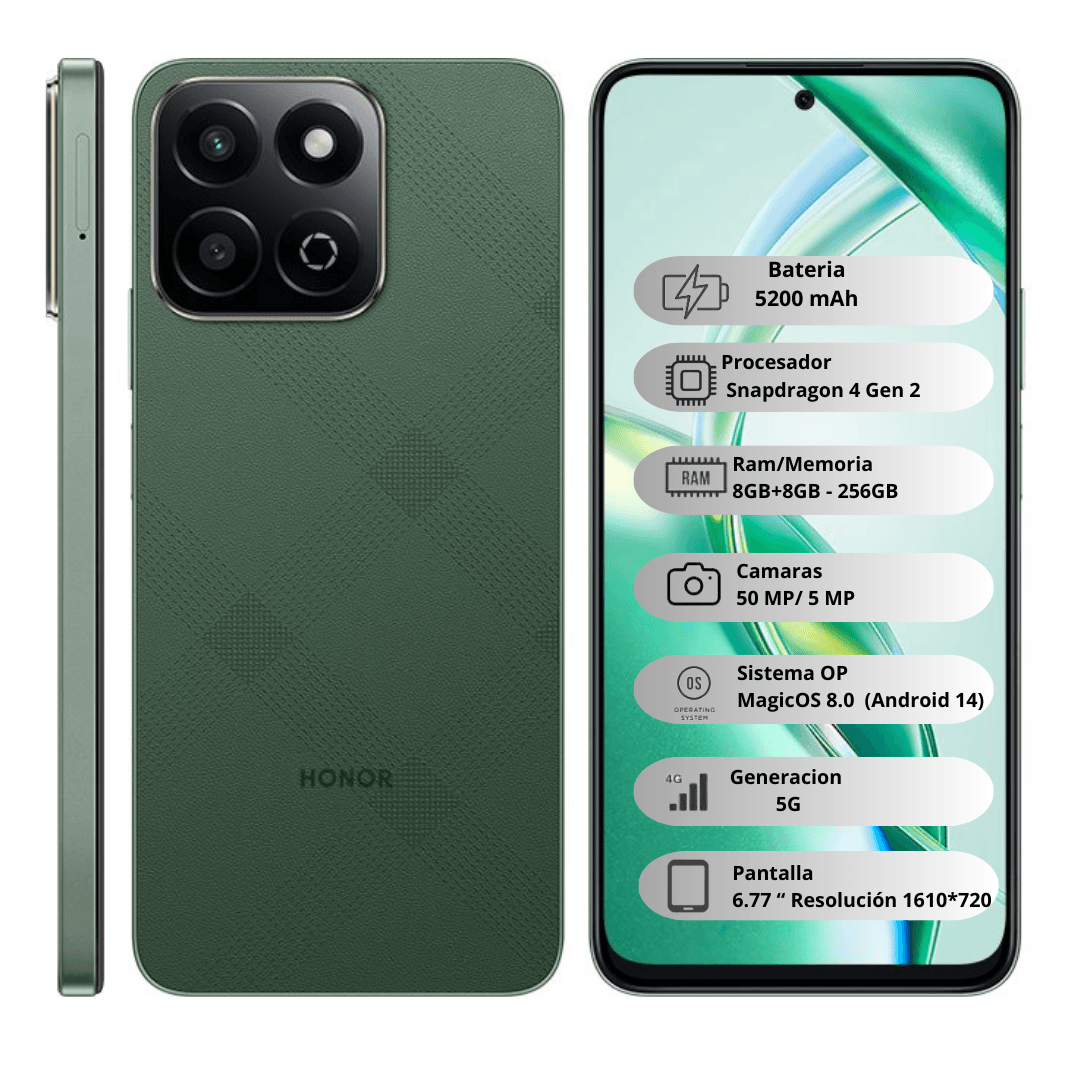 Celular HONOR 200Smart 256GB/8GB RAM - Verde Foresta - Agaval