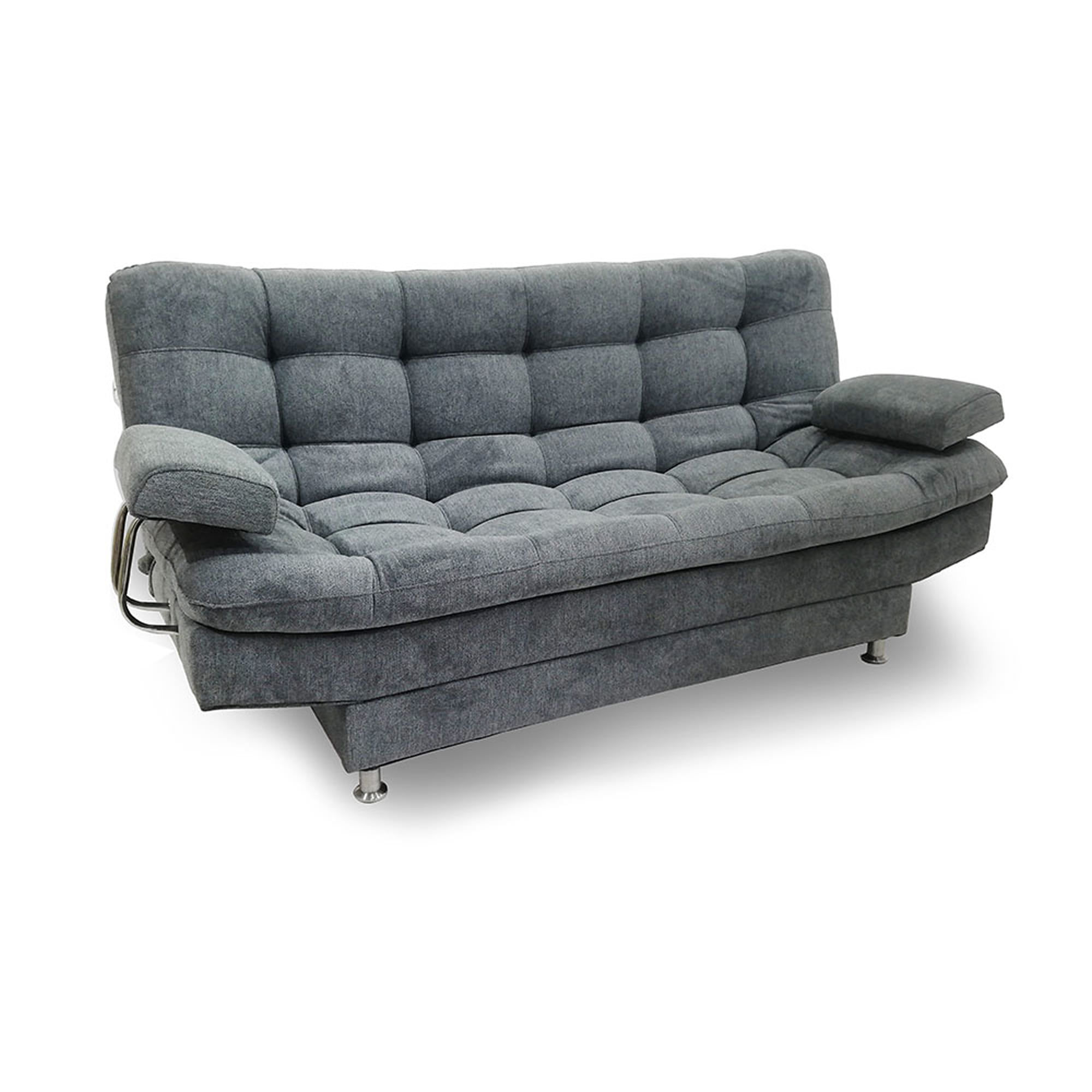 SOFA CAMA MOLTOCHIC CON BRAZOS LINO GRIS OSCURO - Agaval