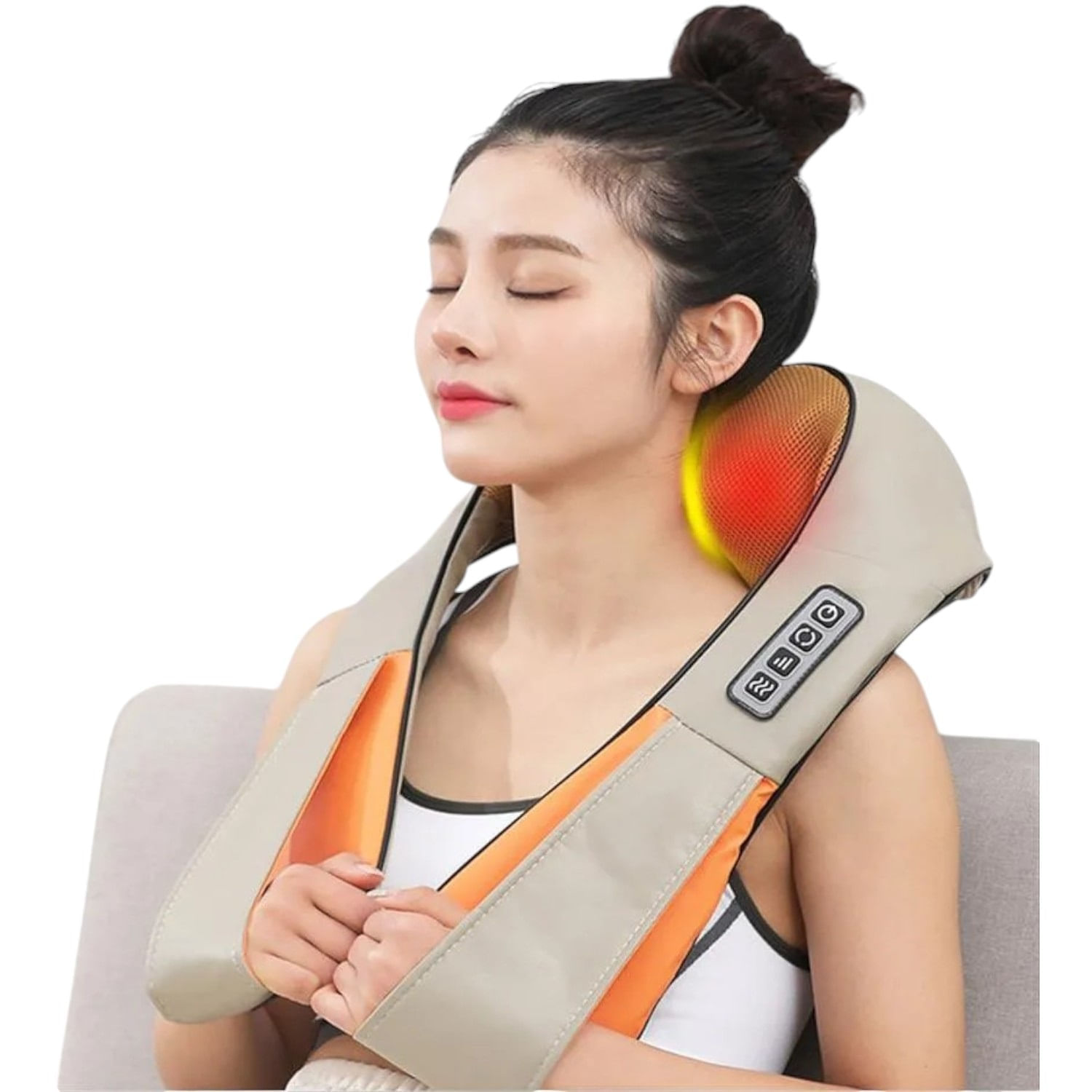 Masajeador Cervical y Espalda con Calor y Rodillos - Agaval