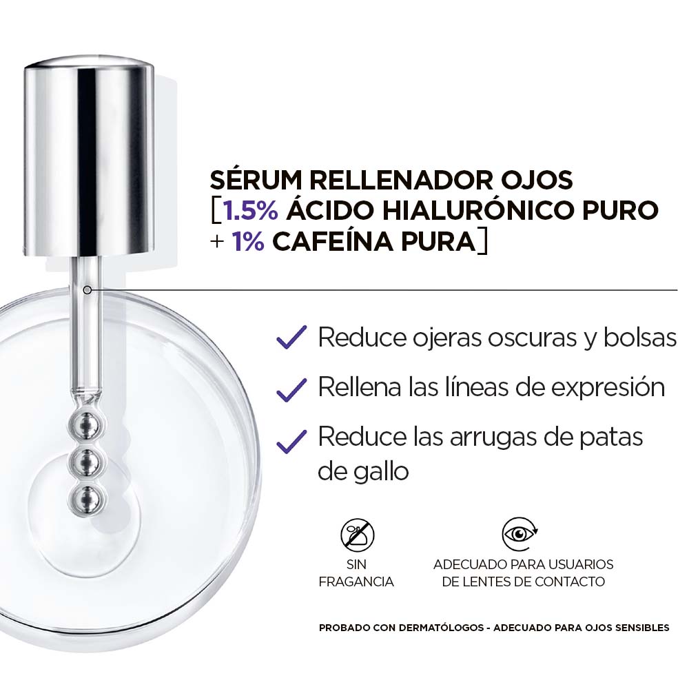 Serum Ojos Revitalift Ácido Hialurónico y Cafeína - LOréal Paris - Agaval
