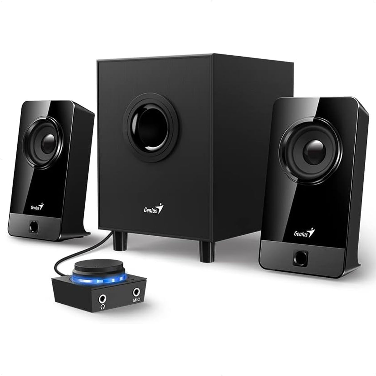 Parlantes Subwoofer Genius SW-2,1 300X Control Pod 10W Rms - Agaval