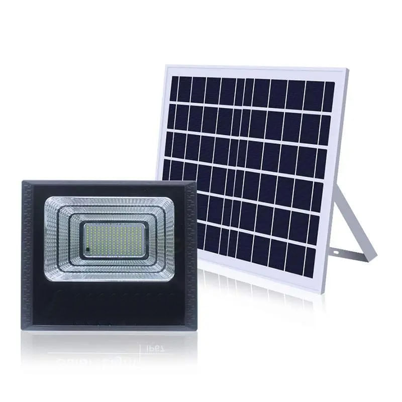 Reflector Led Con Panel Solar 100w Luz Blanca - Agaval