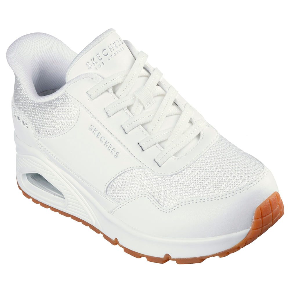 TENIS SKECHERS MUJER 177117WHT UNO - Agaval