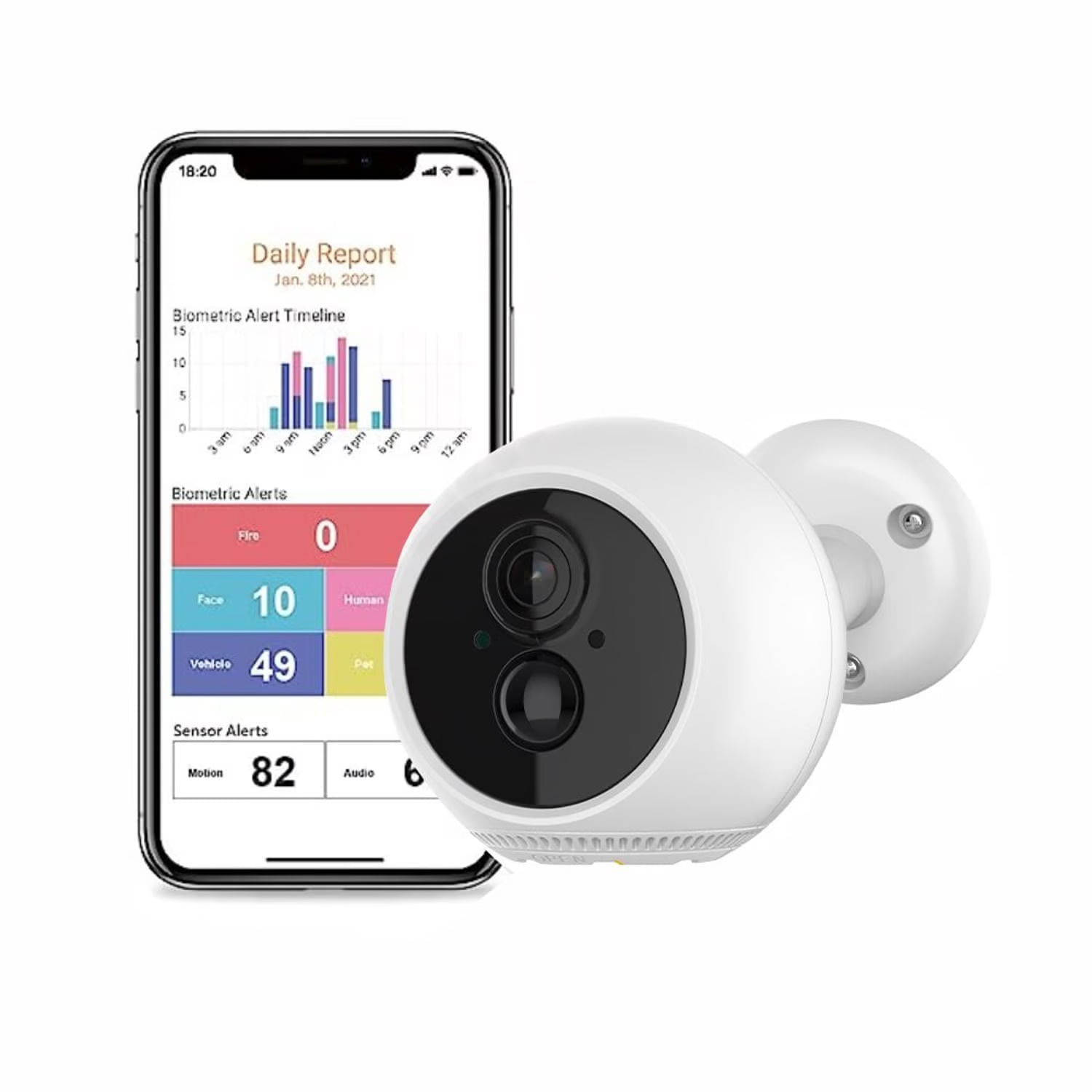 Camara Ip Vigilancia Exterior App Tuya Vision Nocturna D10 - Agaval