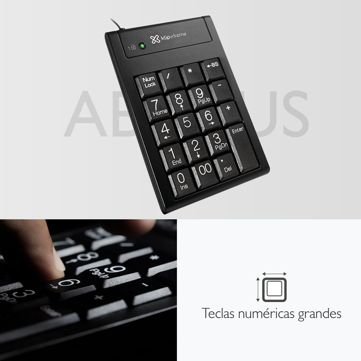 Teclado USB Numérico Keypad Klip Xtreme KNP-100 Abacus - Agaval