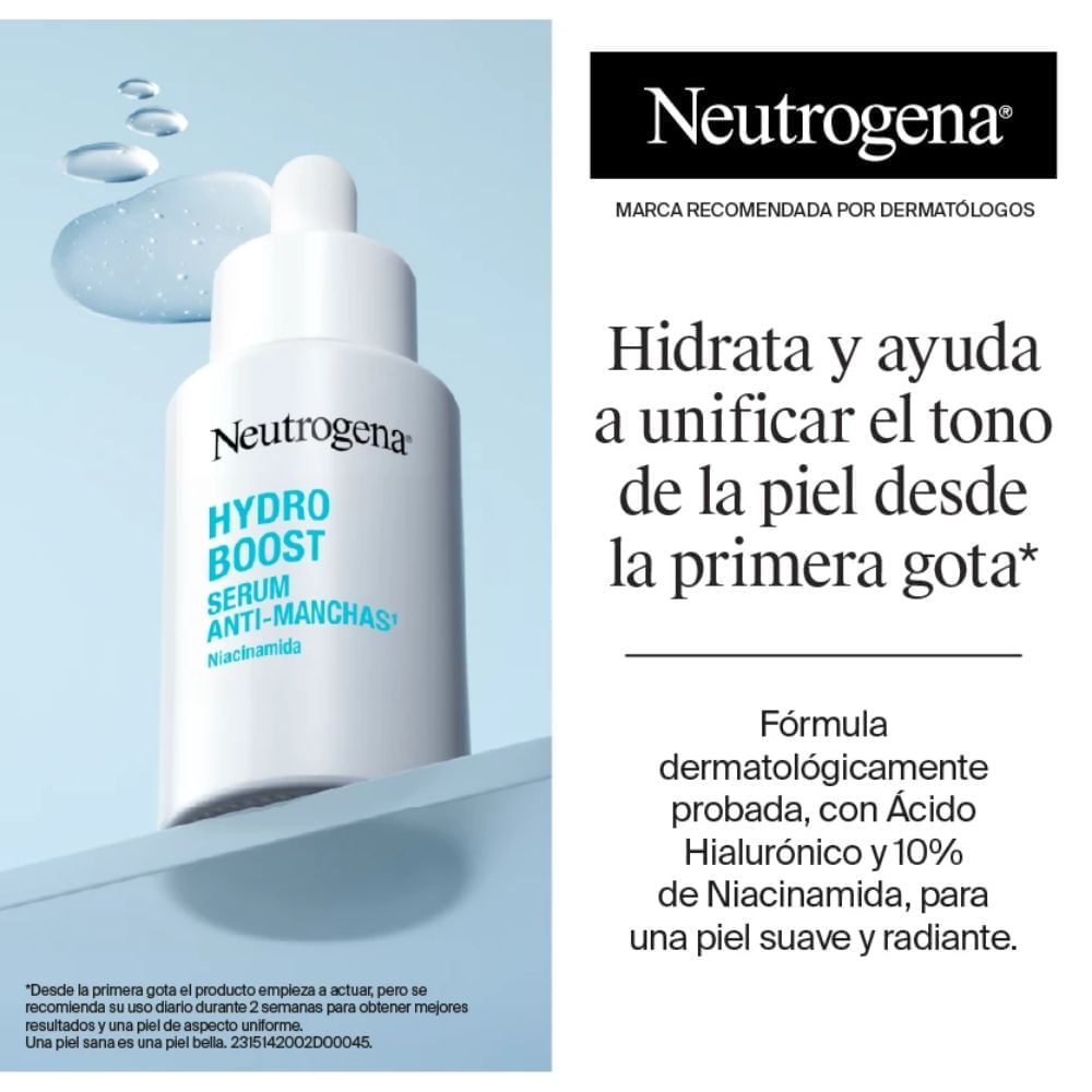 Hydro Boost Serum Facial Anti-manchas - Neutrogena - Agaval
