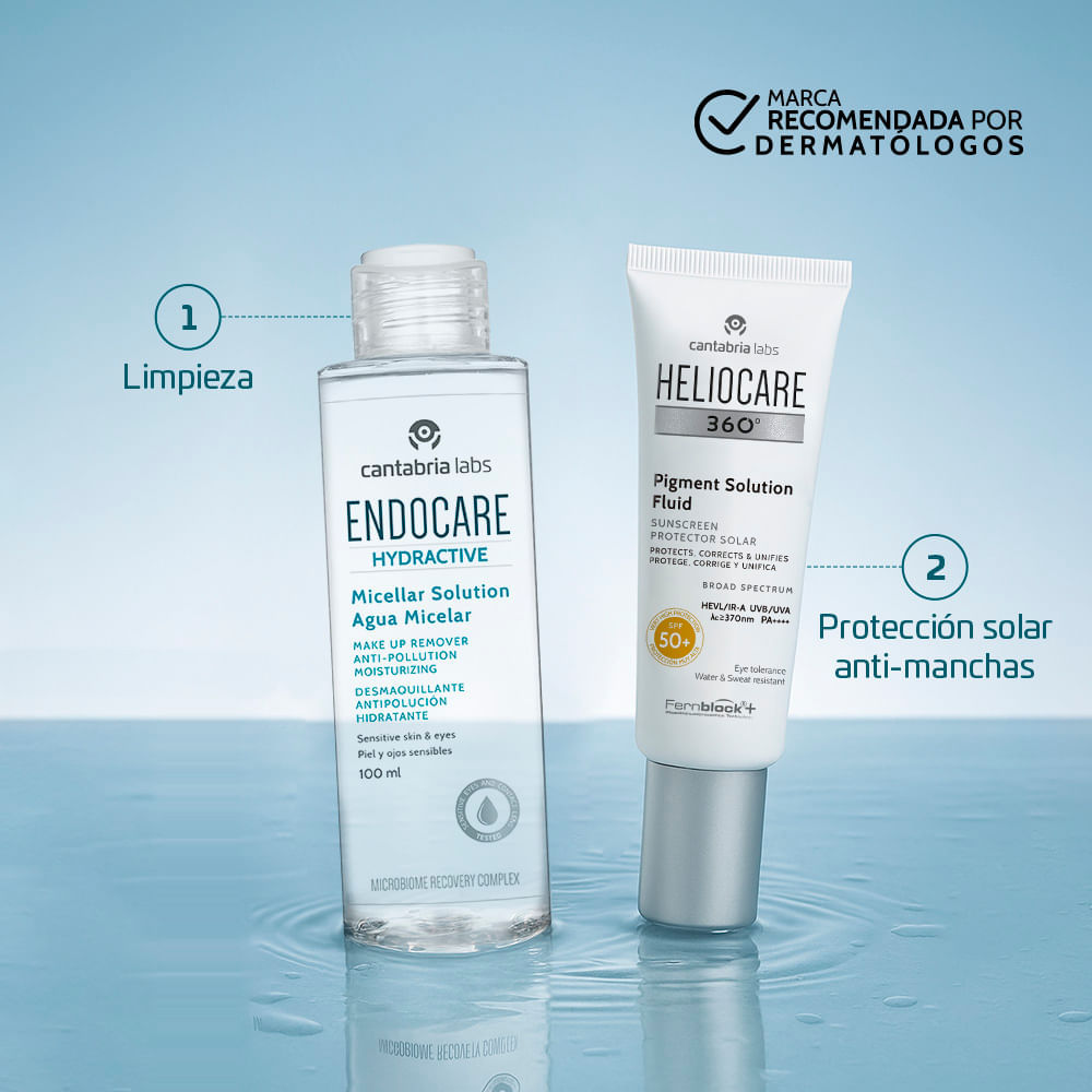 Kit Heliocare Pigment Gratis Endocare Hydractive Agua Micelar ...