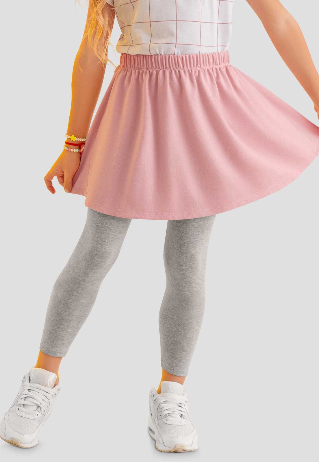 Falda Paq X2 Infantil Femenino Gris Jaspe Mp 112556 - Agaval