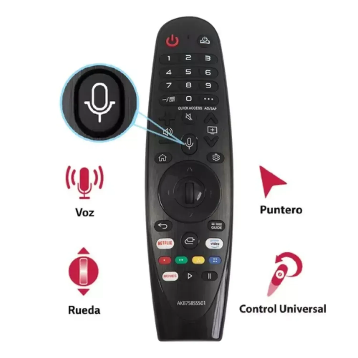 Control Remoto Compatible LG Magic Con Voz Y Puntero AN-MR20GA - Agaval