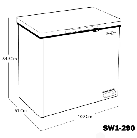 CONGELADOR SWAN CHS SW1-290 DUAL TAPA SÓLIDA - Agaval