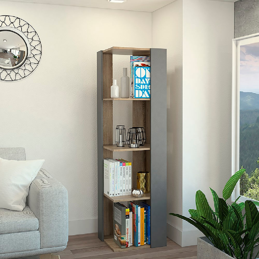 Mueble Esquinero Amber Miel+Plomo - Agaval