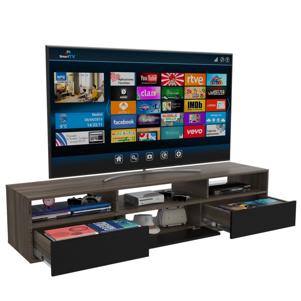 Mesa para TV Tonny, Avellana y Wengue, para televisor de 50 pulgadas ...