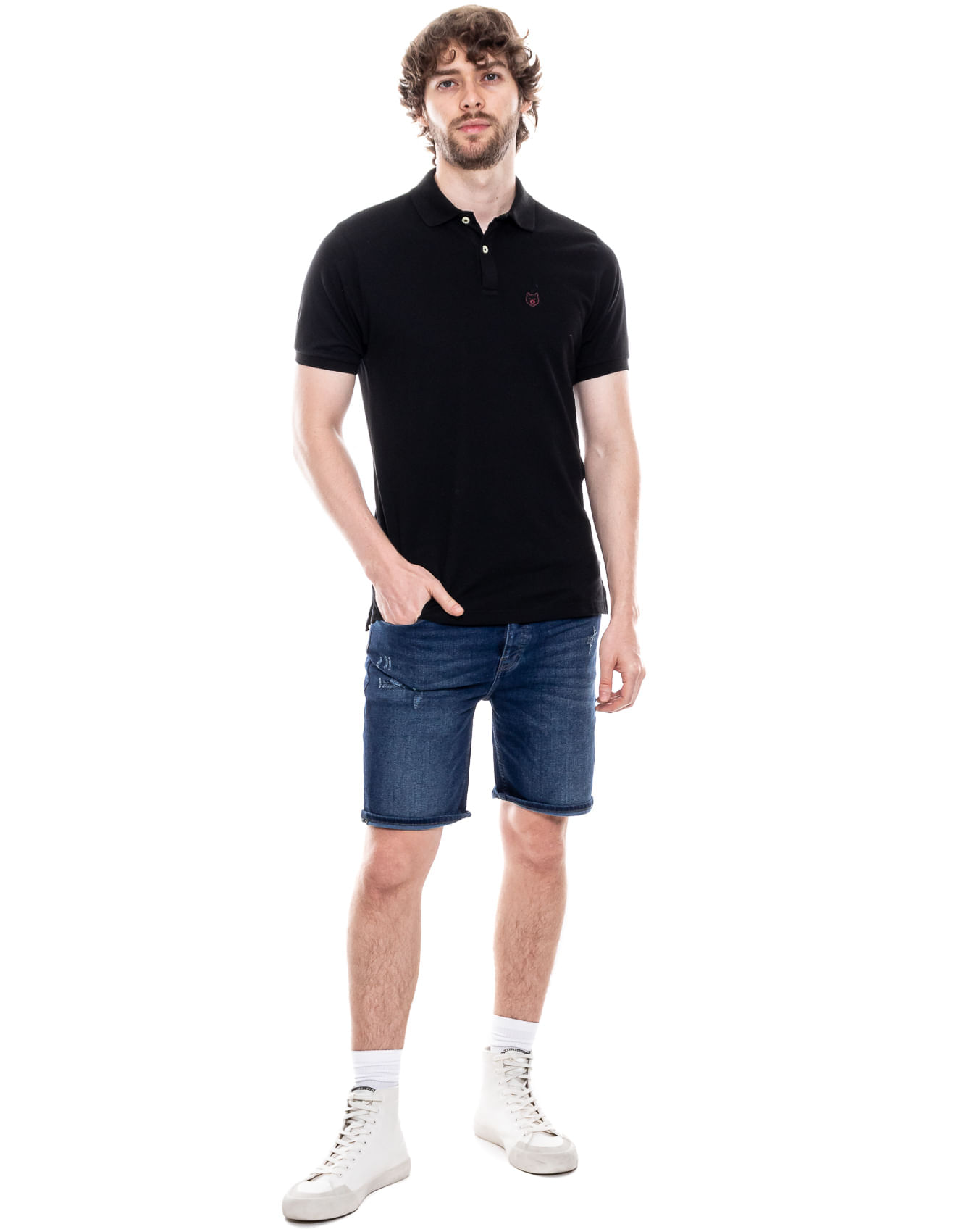 Polo Unicolor Logo Bordado - Agaval